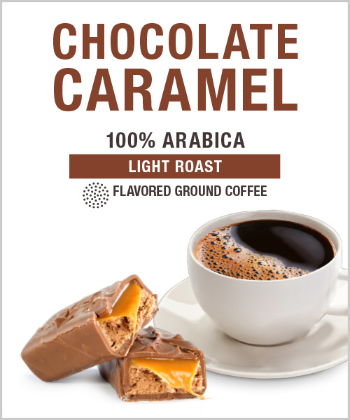 Chocolate Caramel Flavored Ground Coffee Marcella 12oz (Light Roast ...
